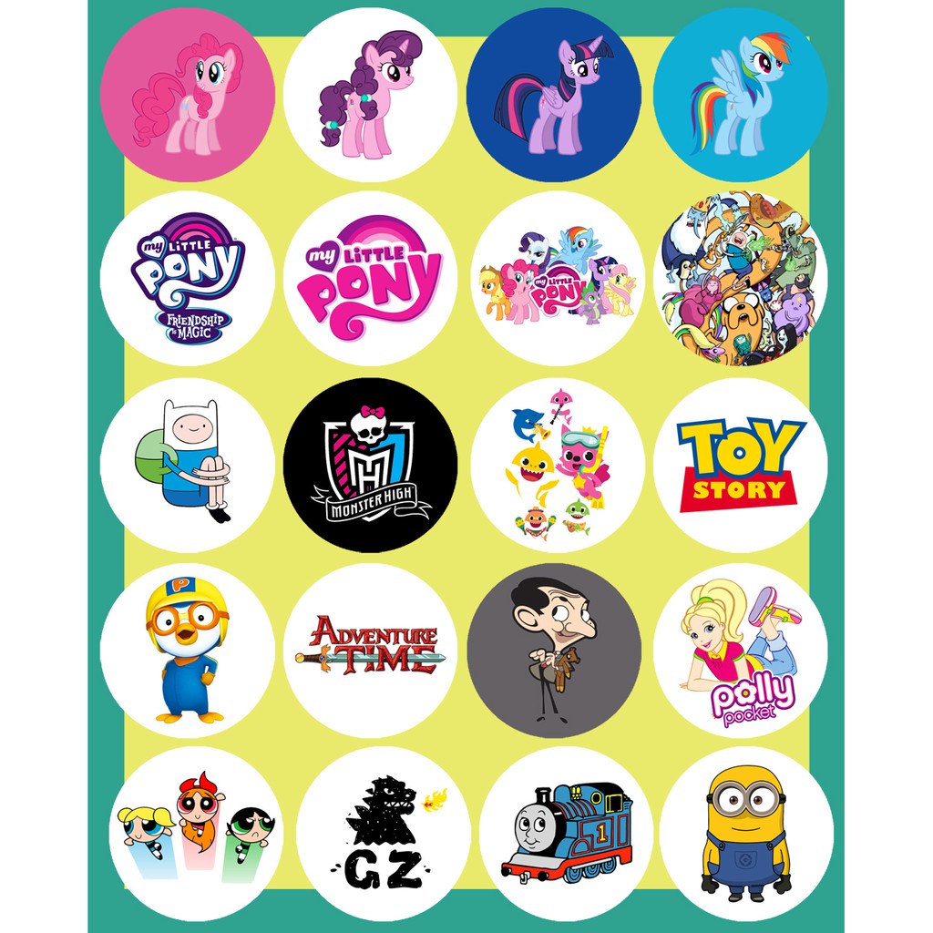 Button Badge Cartoon Design {No Minimum Order} Ver 2 | Shopee Malaysia