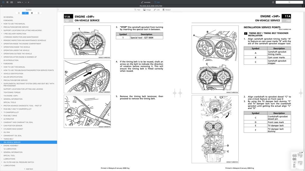 PROTON SAGA BLM IAFM (2008-2010) SERVICE WORKSHOP MANUAL WORKBOOK | Shopee Malaysia