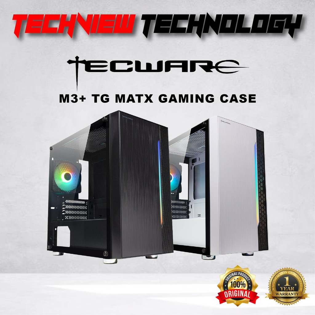 TECWARE M3+ TG MATX GAMING CASE (WITH RGB LED AT FRONT) | Shopee Malaysia