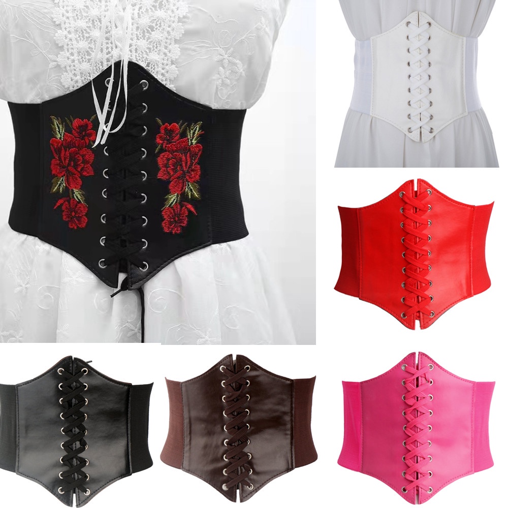 Hot Corset Wide Slimming Body Belts for Women Elastic High Strap Stretch Shaping Girdle ...