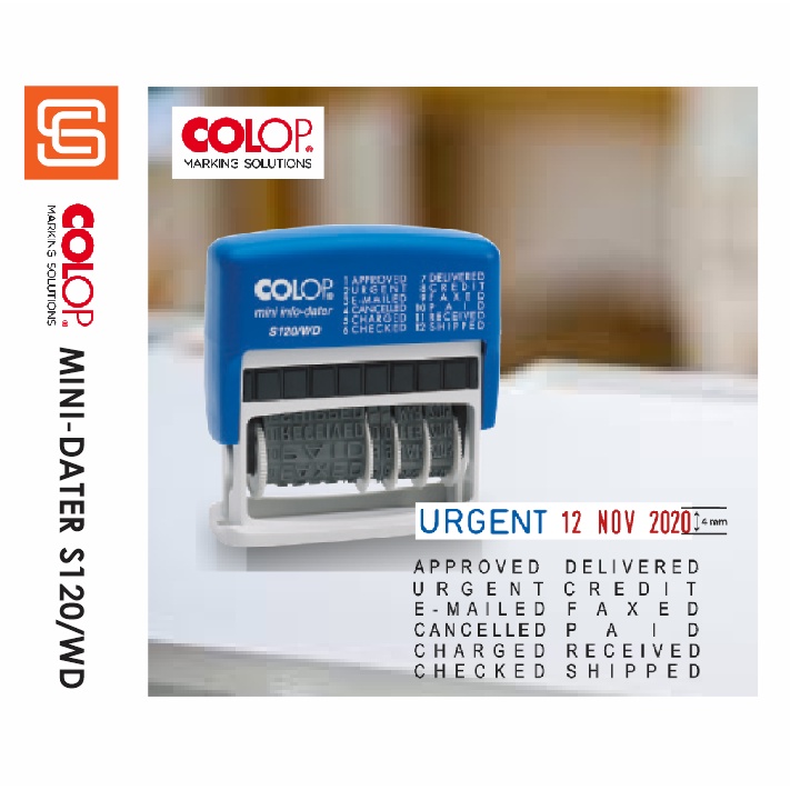 COLOP S120/WD MINI DATER I DATE STAMP | Shopee Malaysia