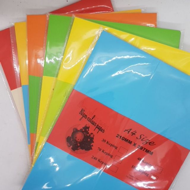 🍀READY STOCK🍀48sheet/pkt A4 80gm Dark Colour Paper | Shopee Malaysia