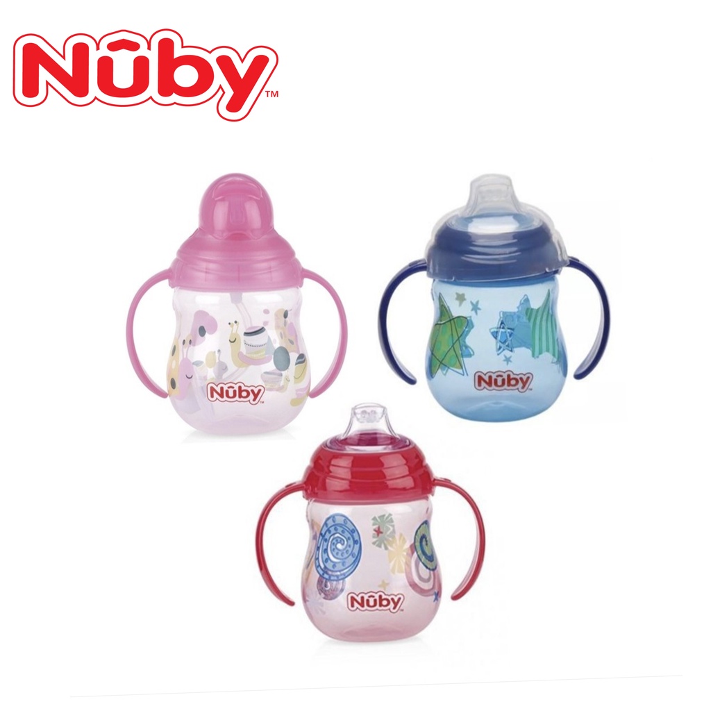 Nuby Designer Series Pinpoint 2 Handle 9oz/270ml Click It Trainer Spout Cup 4m+ Single Pack ...