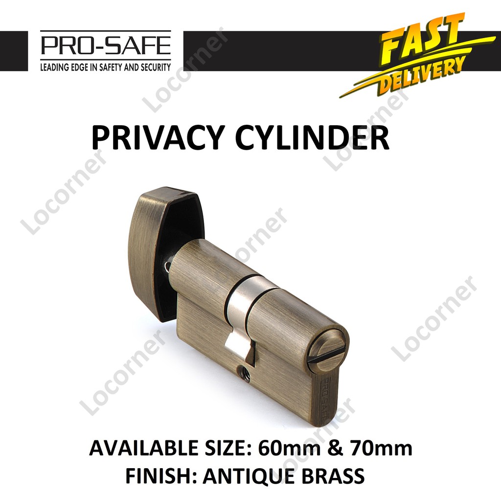 PRO-SAFE Privacy Cylinder - 60mm/ 70mm High Quality Lock (Toilet lock ...