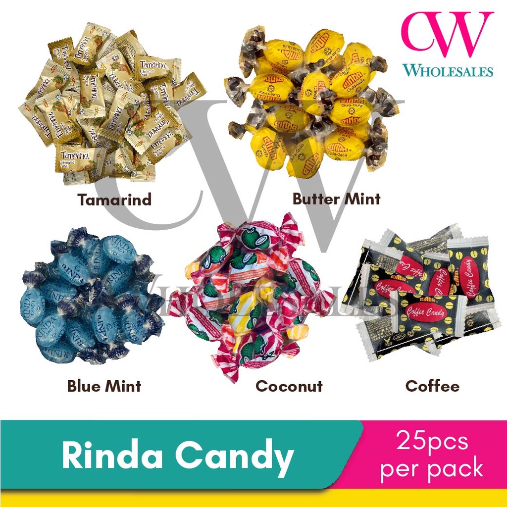 Rinda Candy 25pcs Blue Mint Butter Mint Flavor Coconut Flavor Tamarind ...