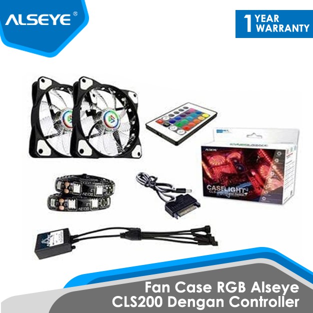 Alseye Fan Case Casing 12CM Computer Fan Cooling Fan CPU LED Fullset ...