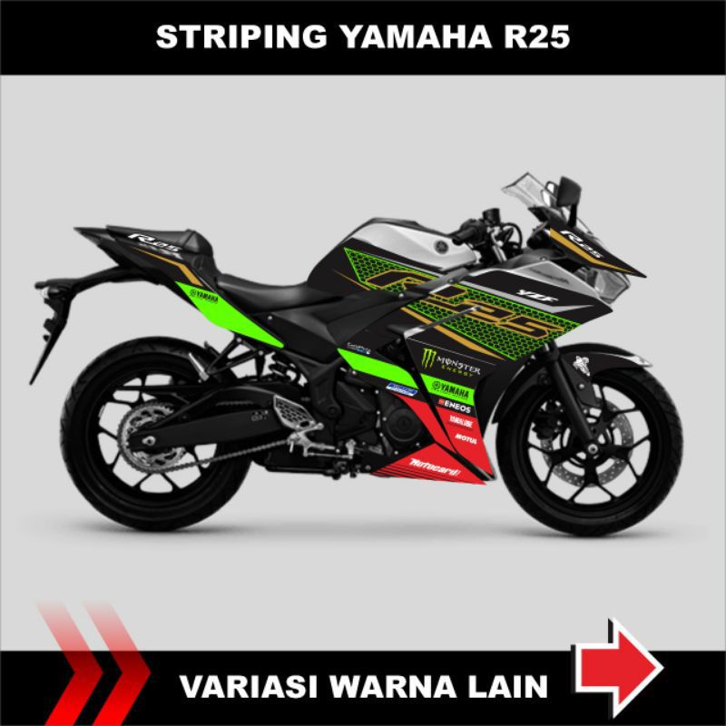 Striping Sticker Yamaha Yzf R25 Old / Yamaha R25 V1 Motorcycle ...