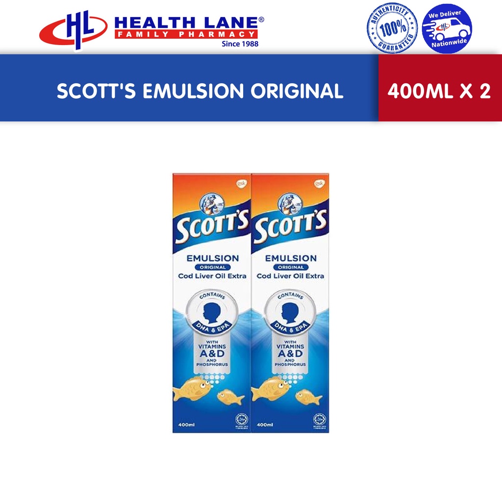 Scott's Emulsion Original (400ml x 2) | Shopee Malaysia