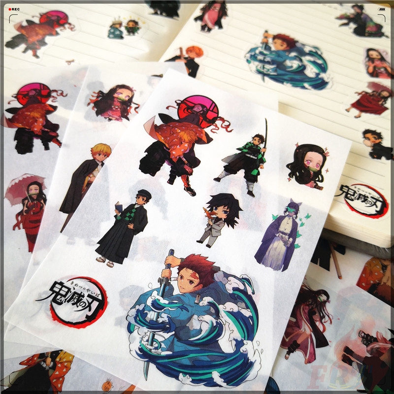 Demon Slayer: Kimetsu No Yaiba Stickers 6Sheet/Set Anime DIY Diary ...