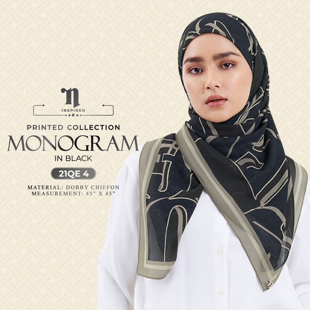 🔥 Ready Stock🔥 Neelofa Printed SQ Monogram Collection | Shopee Malaysia