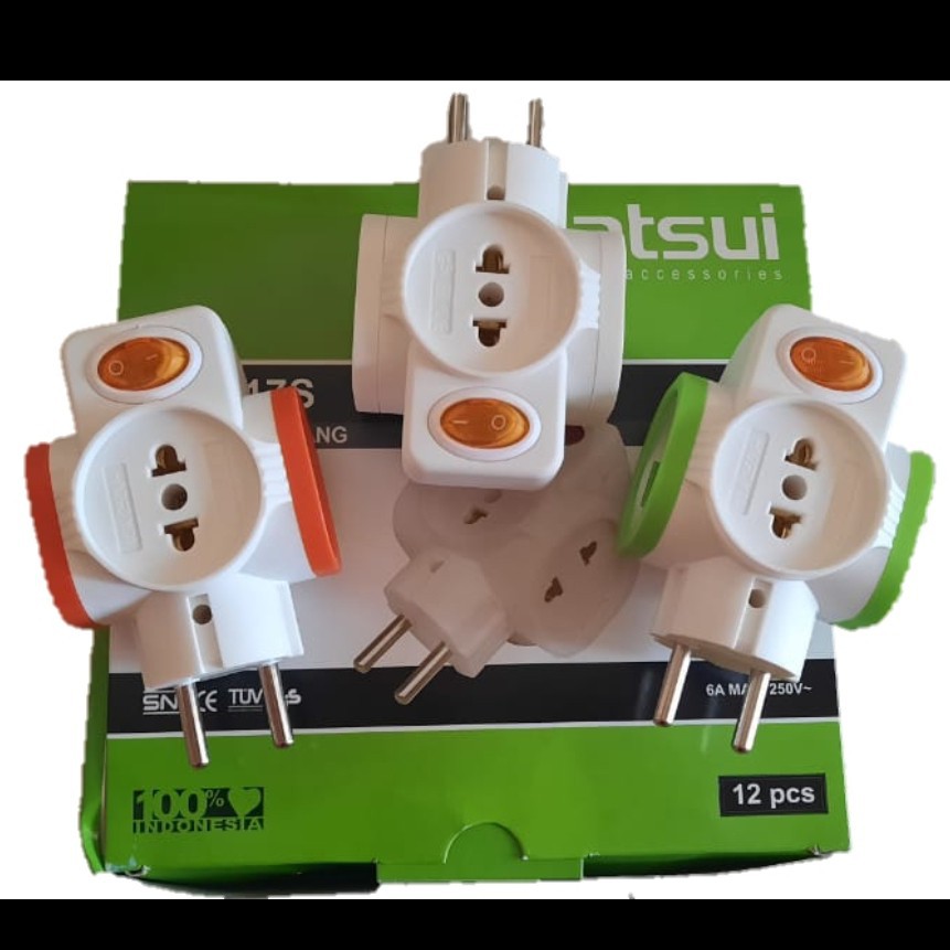 4-prong MULTI-Prong T Plug+ON/OFF SWITCH SNI | Shopee Malaysia