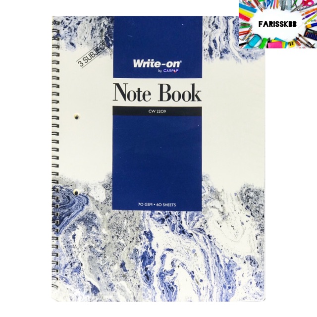 CAMPAP A4 CW-2209 70GSM 60 SHEETS WIRE WRITE ON NOTEBOOK | Shopee Malaysia