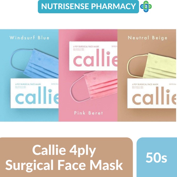 Callie 4 Ply Surgical Disposable Adult Face Mask Base Series 50piece ...