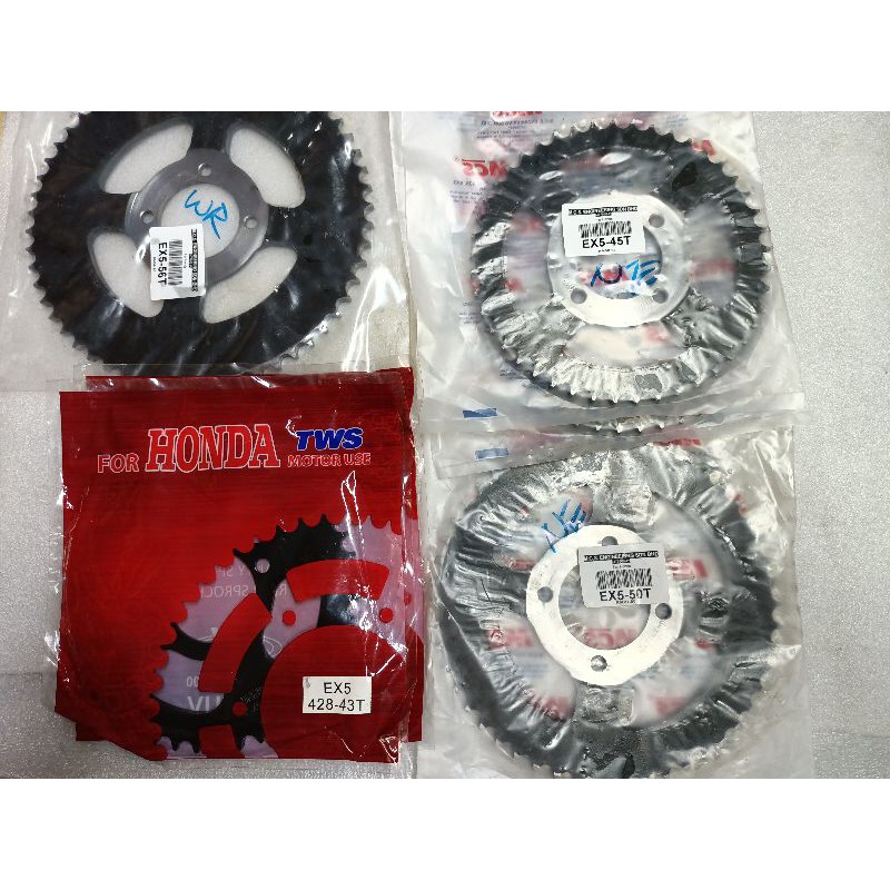 Honda Ex5/Dream Rear Spocket 43/45/46/50/56T CUB CROSS | Shopee Malaysia