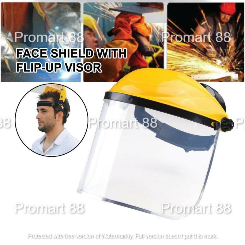 Protective Safety PVC Face Cover Clear Shield Screen Head-mounted ...