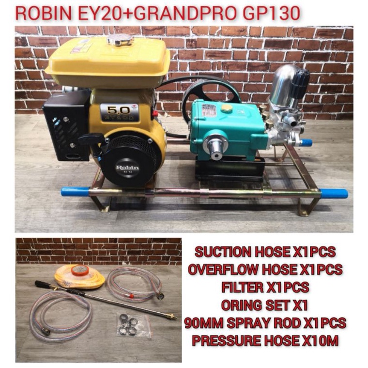 HONDA GP160 5.5HP/ROBIN EY20 5.0HP GASOLINE ENGINE PLUNGER PUMP POWER ...