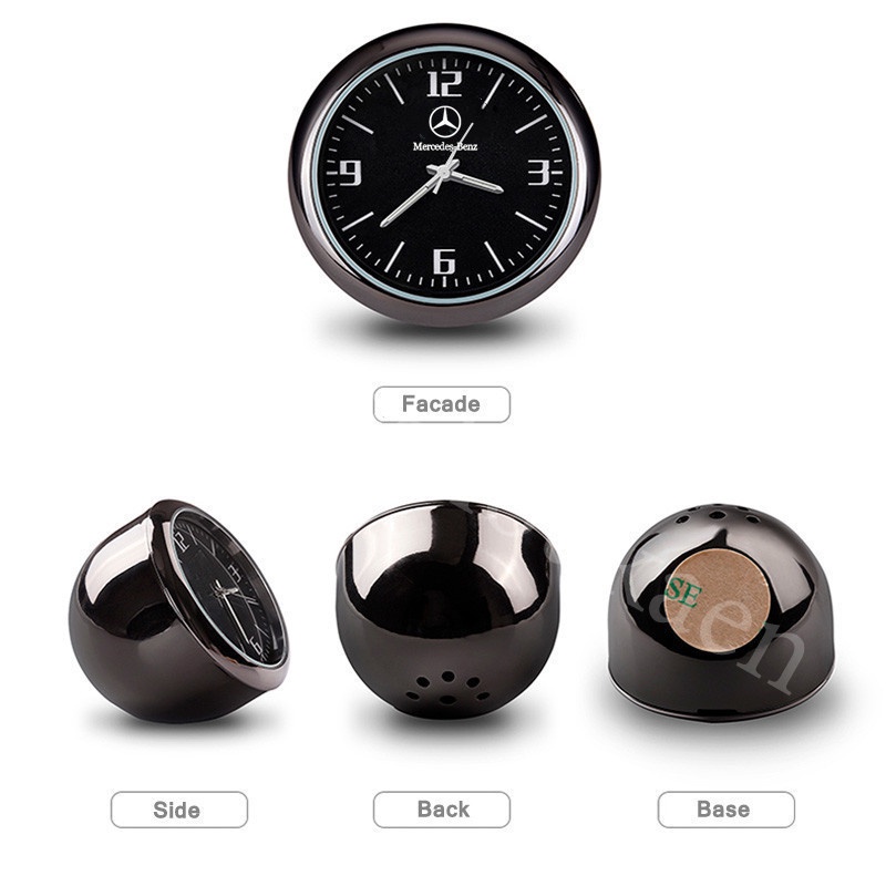 Mercedes Benz Car Luminous Quartz Mini Clock Dashboard Digital Watch ...