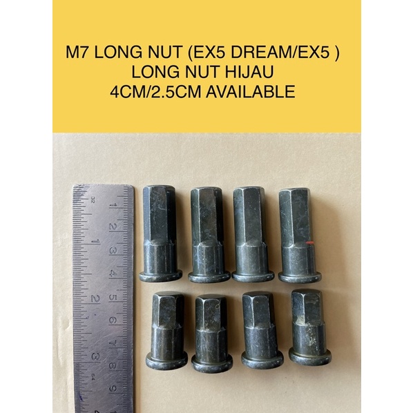 M7 LONG NUT HIJAU HEAD NUT PANJANG 4CM / 2.5CM EX5 DREAM EX5 HIGH POWER | Shopee Malaysia