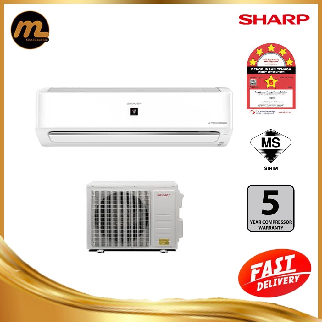 SHARP 1.0HP - 2.5HP R32 INVERTER AIR COND WITH SMART CONTROL | Shopee ...