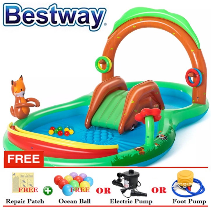 PROMOTION 53093 Inflatable Swimming Pool Aquarium Playground Slide ...