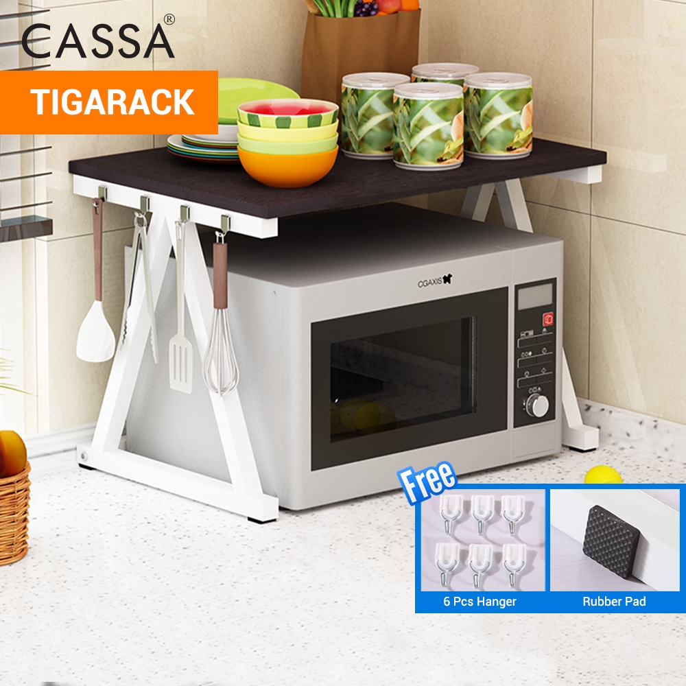 Heavy Duty Two/2 Tinggi 2Tiers Microwave Oven Rice Cooker Rack Kitchen ...