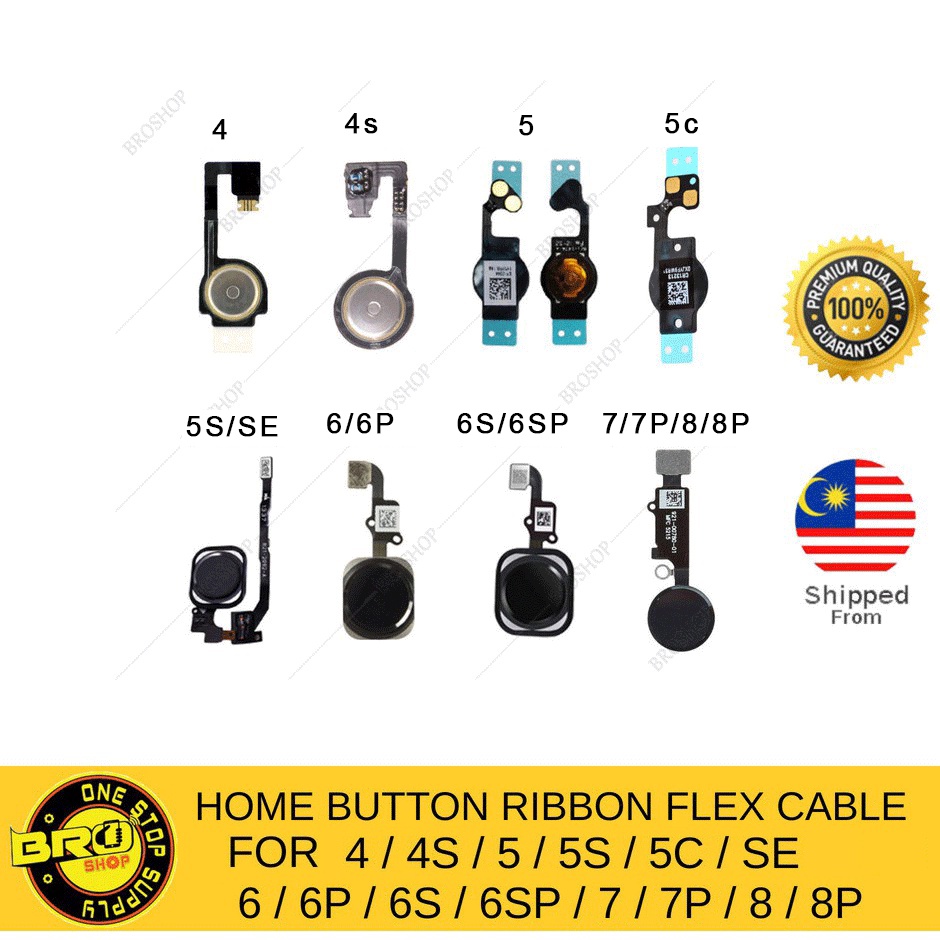 BS Compatible Home Button Joystick W/O Fingerprint Ribbon Flex Cable 5 ...
