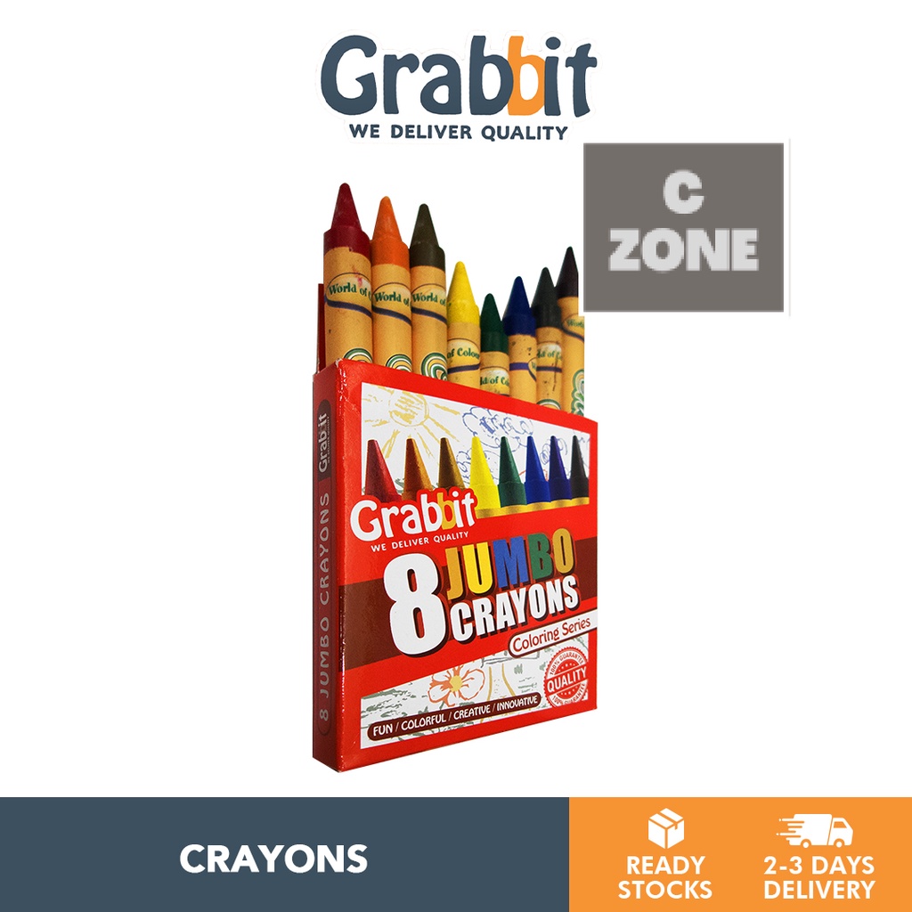 Warna Krayon Jumbo 8 Crayons (Non-Toxic Colouring) [8pcs/box] | Shopee ...