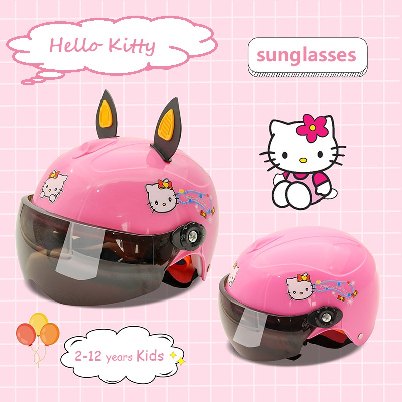 Kids Helmet Motorcycle Safety Helmet Pikachu Pokémon Hello Kitty ...