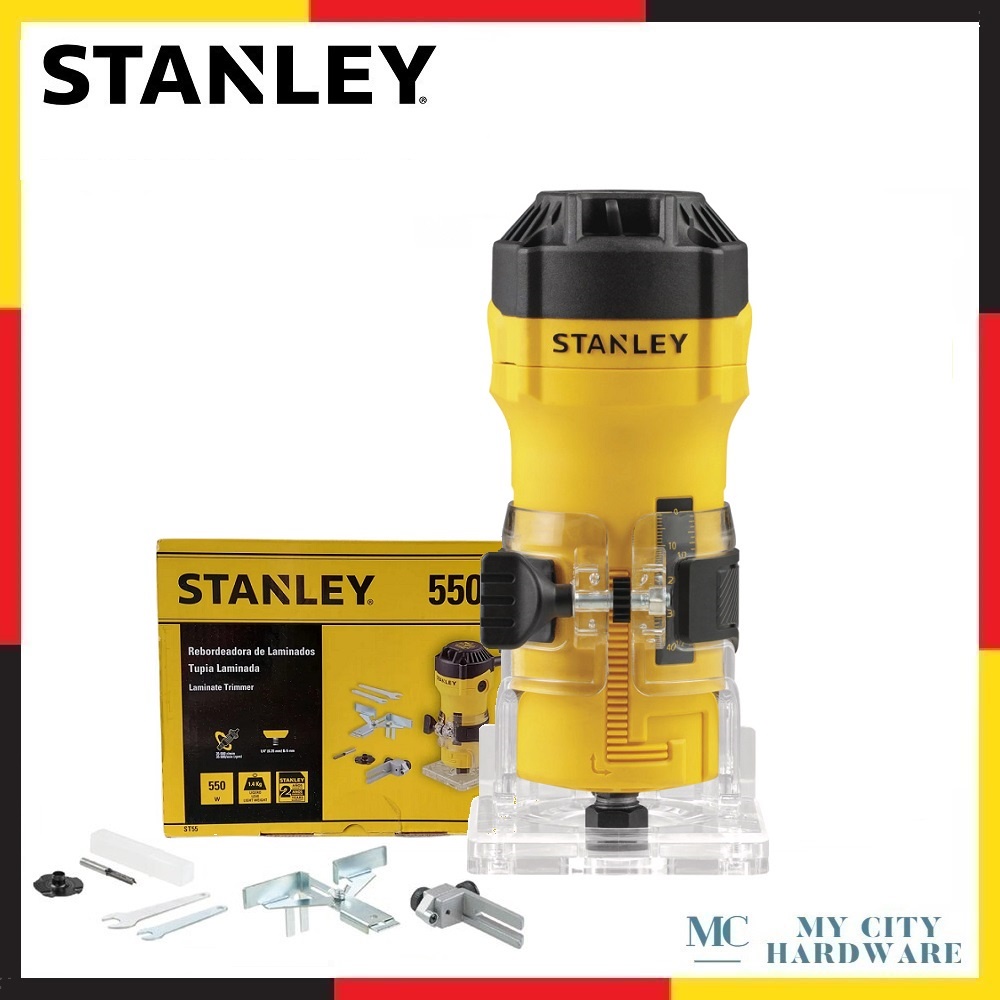 Stanley ST55-XD 550W 1/4" ( 6.35mm ) Laminate Trimmer | Shopee Malaysia