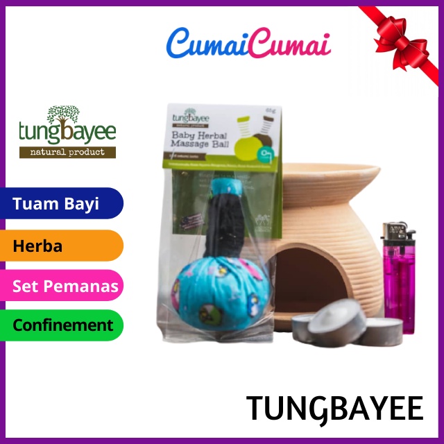 Tungbayee Set Tungku Herba Tuam Bayi dan Pemanas / Baby Herbal Massage ...