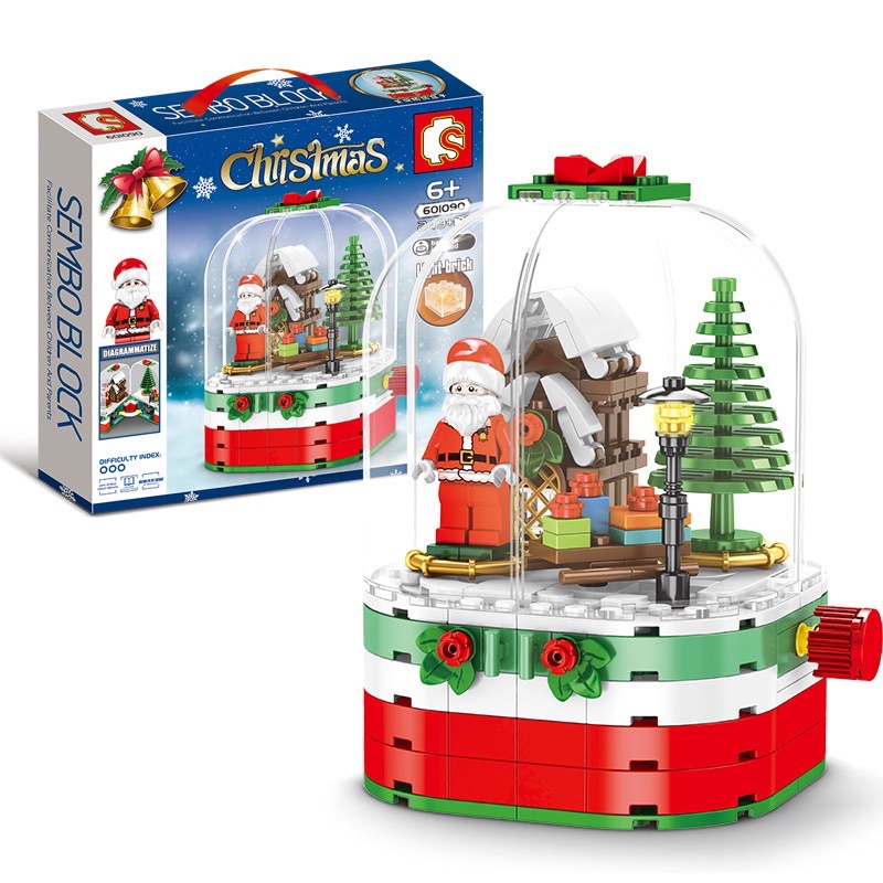 Christmas Building Bricks 249 pcs Turn Around Santa House | Shopee Malaysia
