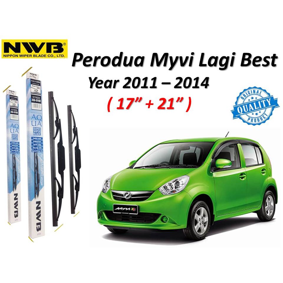 NWB Aqua Graphite Wiper For Perodua Myvi Lagi Best ( 2011 - 2014 ) | Shopee Malaysia