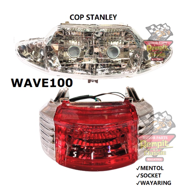 REMPIT WAVE100 Tail Lamp Head Lamp Complete Set Lampu Depan Stanley ...