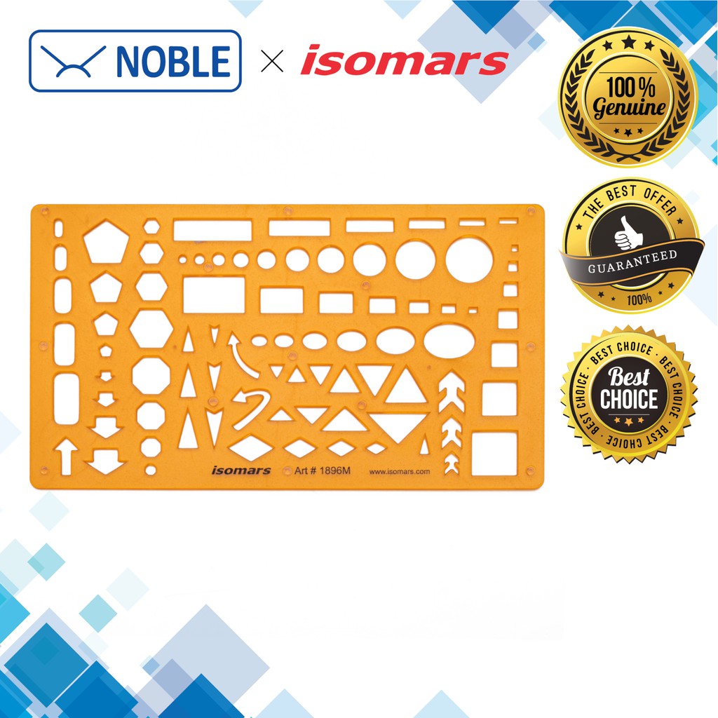 Isomars Combination Template #1896M - 84 Multi-Shapes With Different Sizes (21.5 cm) | Shopee ...