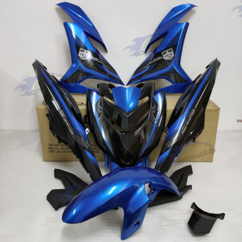 VELOZI RACING FULL BODY COVER SET Y15ZR V1 V2 YAMAHA WS2022 CS6 / DNLGM1 / VPBC5 / MNM3 / BLACK ...