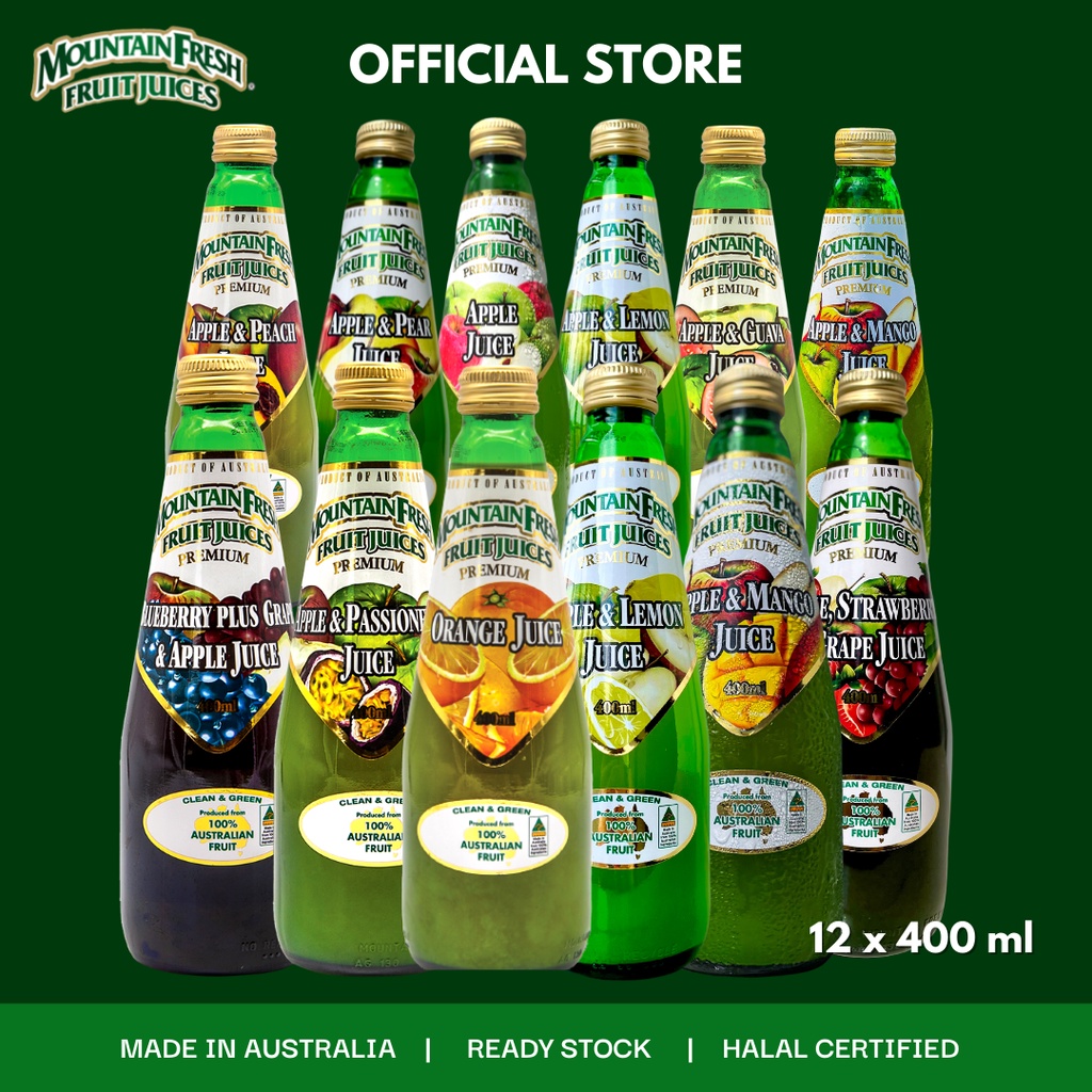 Mountain Fresh ORIGINAL Cold-Pressed Juices 12 x 400ml - Made from 100% ...
