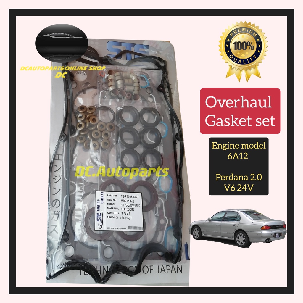 PROTON PERDANA 2.0 V6 6A12 ENGINE TOP OR FULL OVERHAUL GASKET SET ...