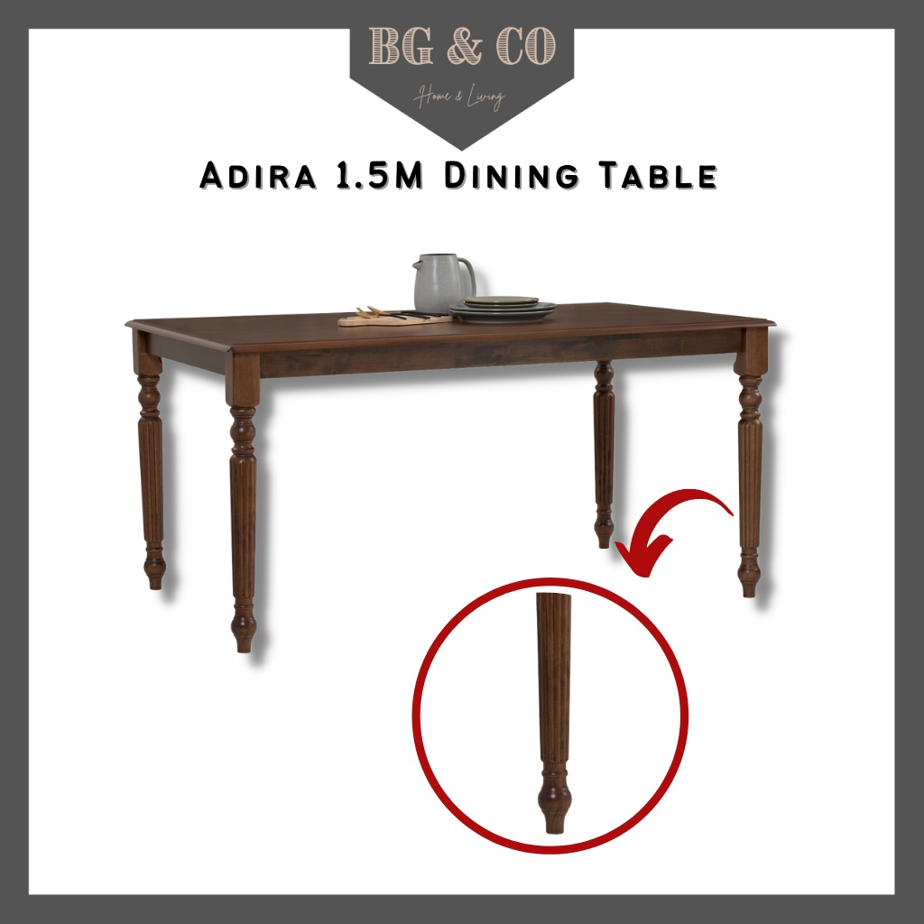 ADIRA & UNOSE 1.5M Dining Table 6 Seater Dining Table 4 Seater Dinning ...