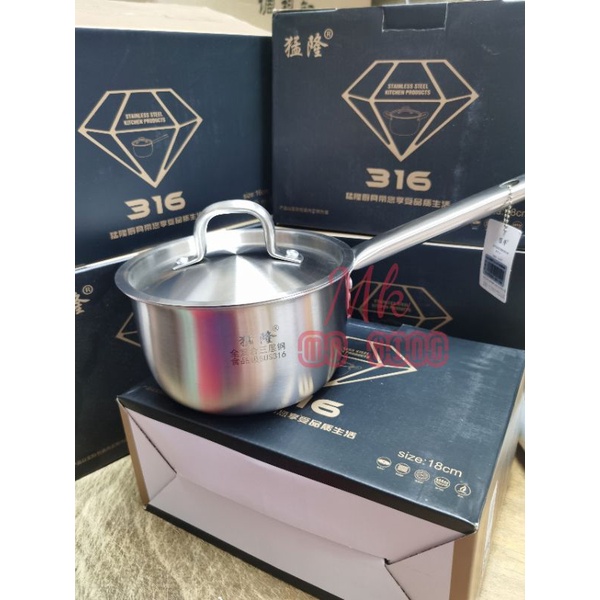 SUS316 Stainless Steel Milk Pot Sauce Pan Induction Cooker Stove Cooker ...