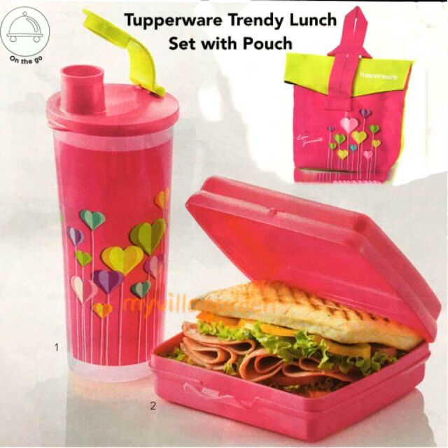 🔥Last offer🔥 Tupperware Trendy Lunch Set with Pouch | Shopee Malaysia