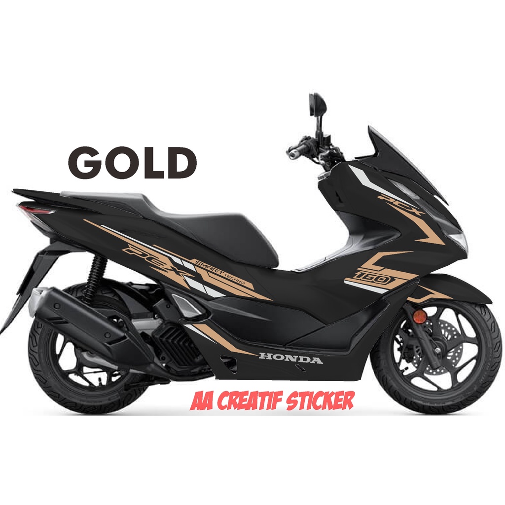 CUTTING STICKER CUTING STICKER HONDA PCX 160 GOLD MINIMALIST | Shopee ...