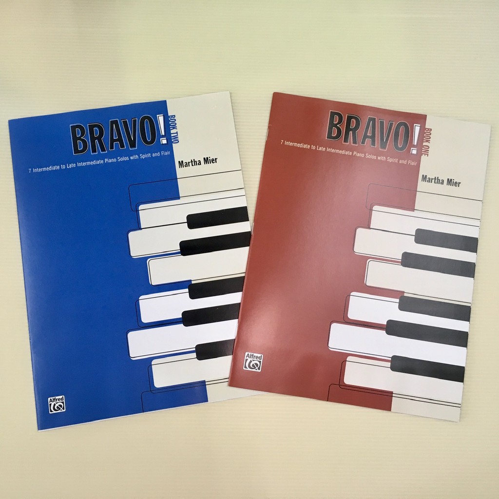[New] Bravo! Book 1 & Book 2 Intermediate 7 Piano Solos with Spirit and ...
