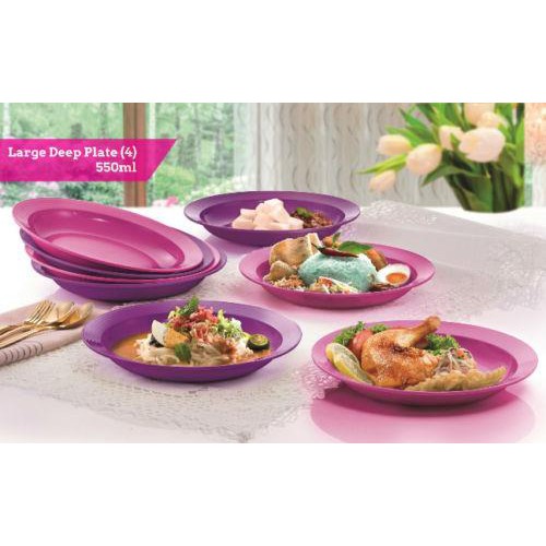 TUPPERWARE LARGE DEEP PLATE (4 PCS) | Shopee Malaysia