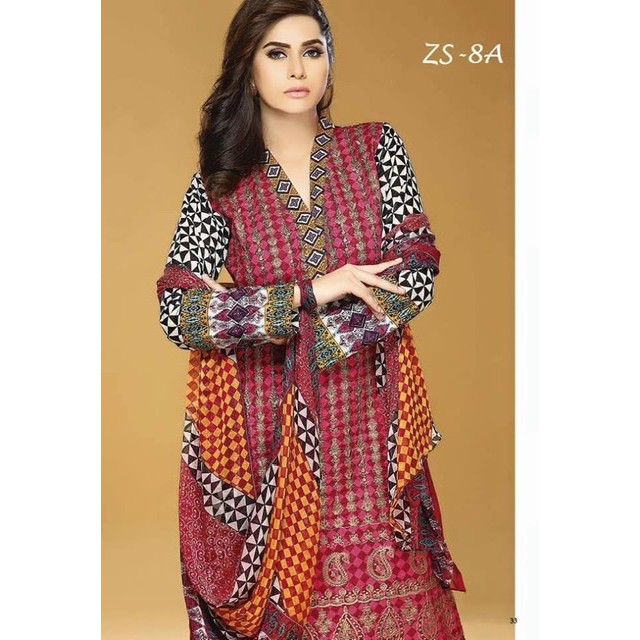 Pakistani designer fully embroidered material kain pasang cotton ...