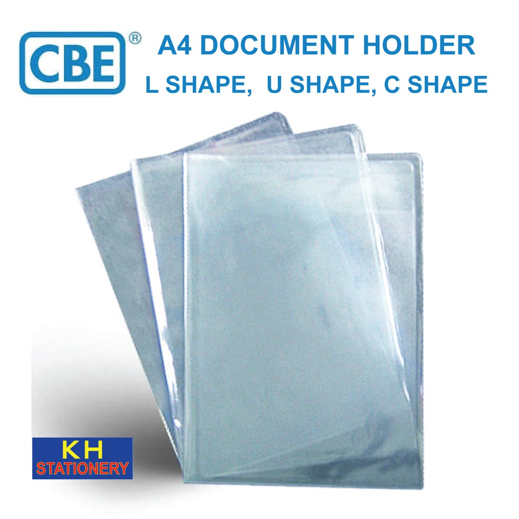 CBE A4 Document Clear Holder L Shape File / U Shape File / C Shape File ...