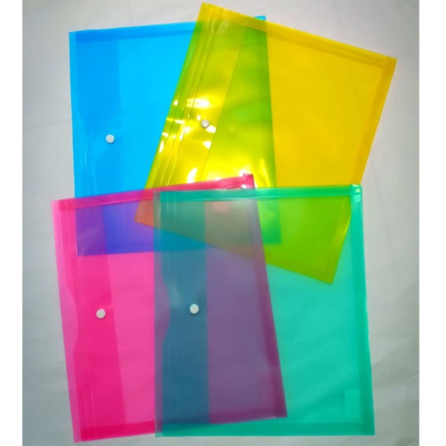 A4 expanding Button Clear File /Transparent Button File | Shopee Malaysia