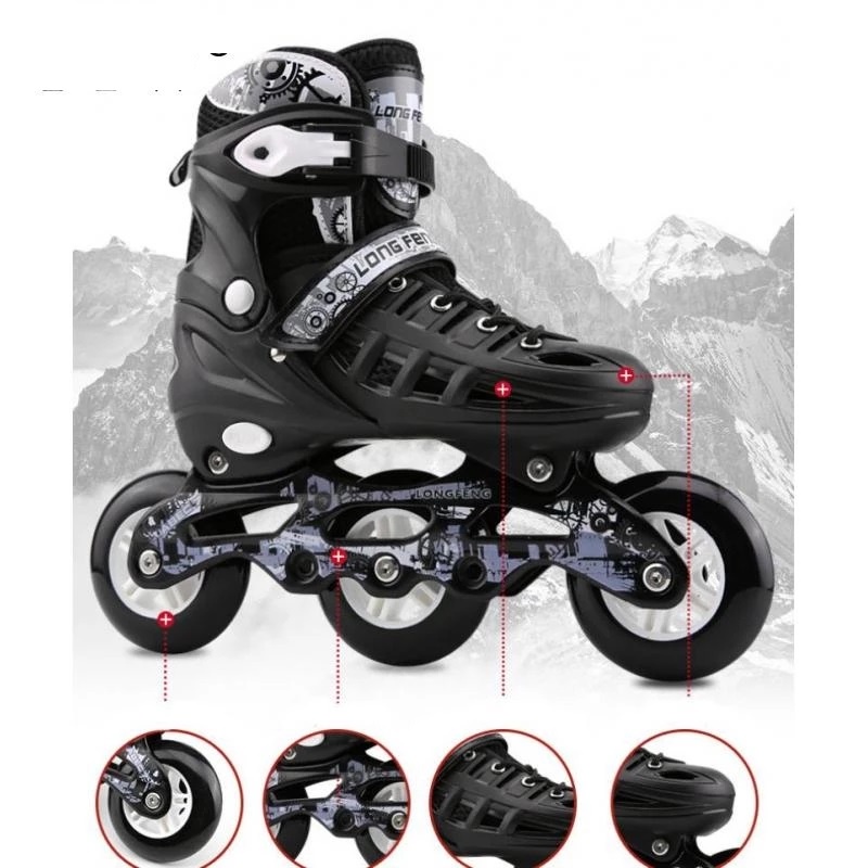Adjustable size Kasut roda adult kids men women inline speed Skates ...