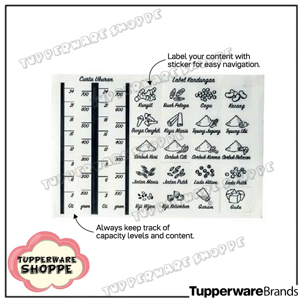 🔥READY STOCK🔥Tupperware Shelf Saver Sticker (1) | Shopee Malaysia