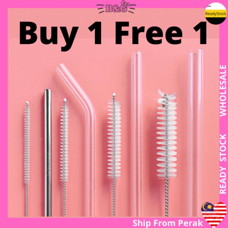 3size Straw Brush Nylon Cleaning Tube Stainless Steel Multi-purpose ...