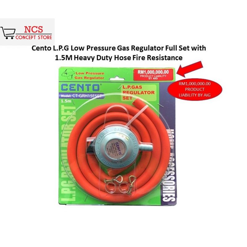 Low Pressure Gas Regulator Safety set Kepala Gas Cento Fire Resistant ...
